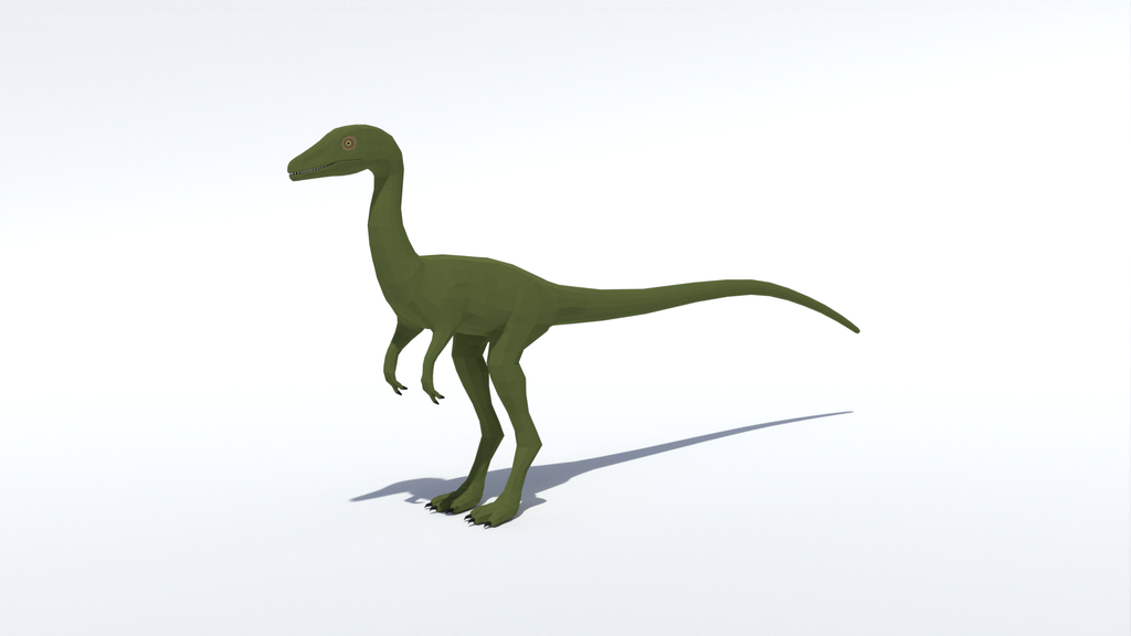 Low Poly Compsognathus | Dinosaurs models | BlenderKit