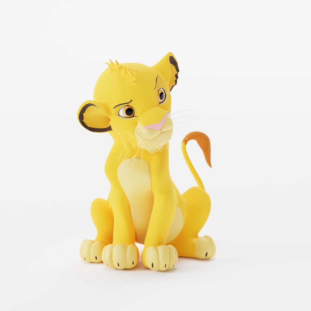 Simba | FREE Mammals models | BlenderKit