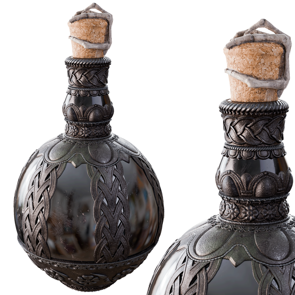 Poison bottle | Food / Drinks models | BlenderKit