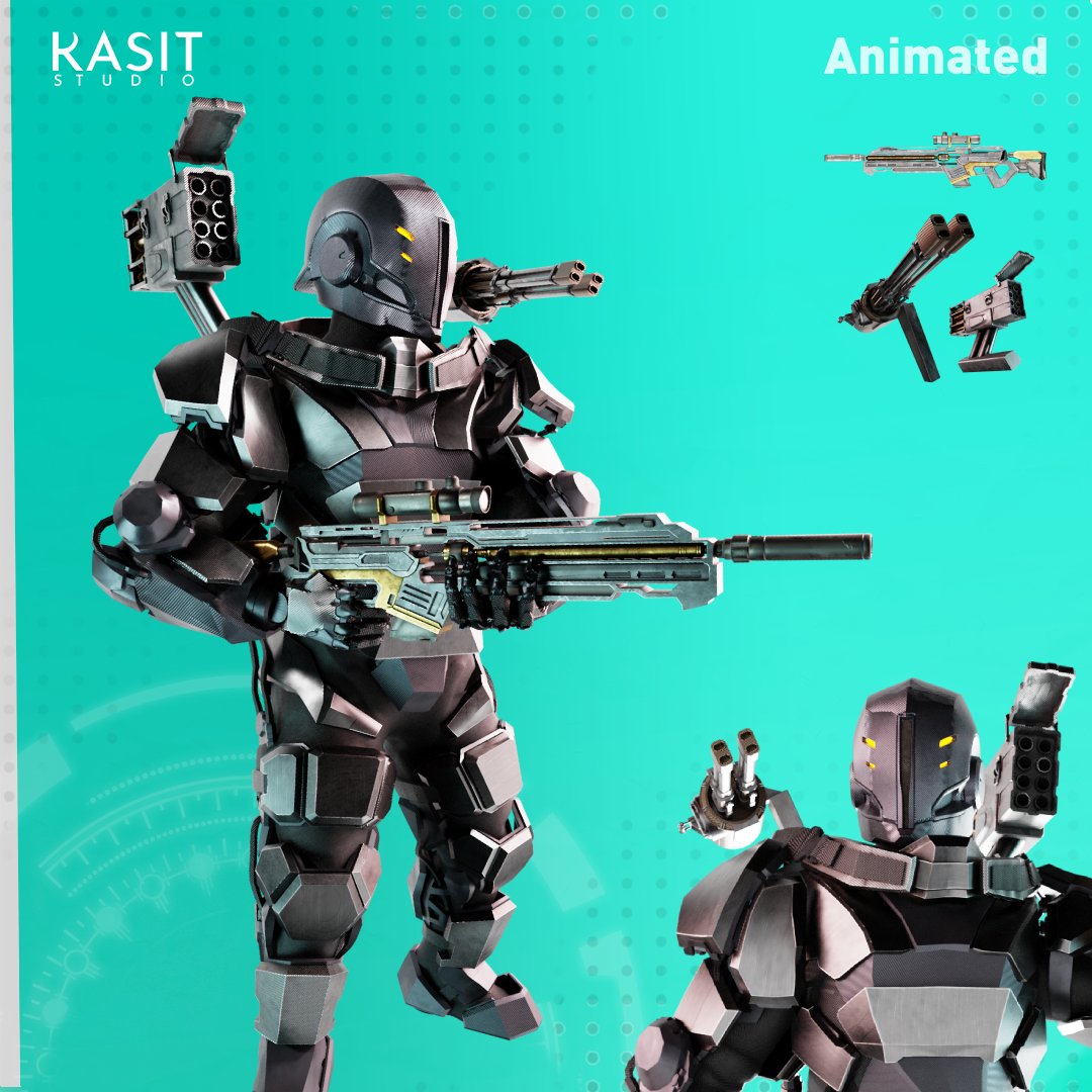 Armored Robot | Robots Characters models | BlenderKit