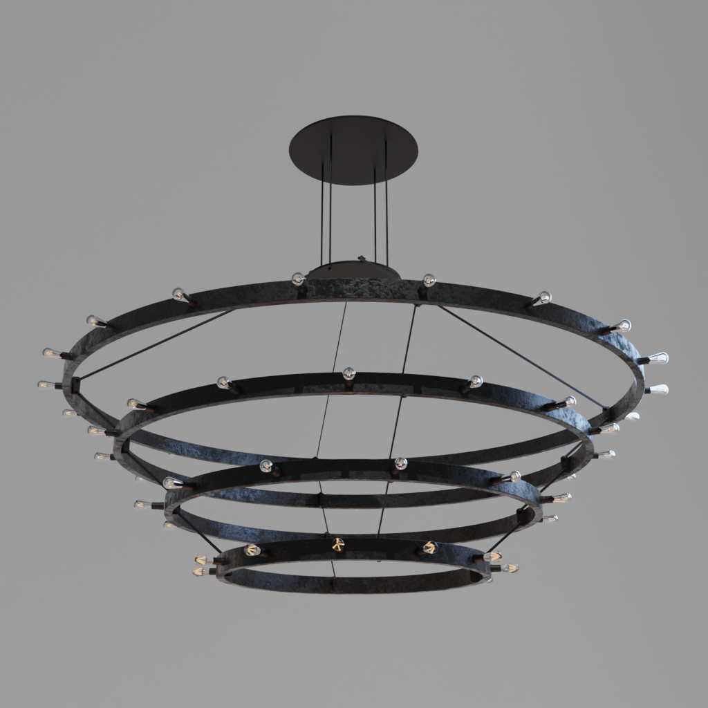 Rings chandelier | Ceiling Lights models | BlenderKit