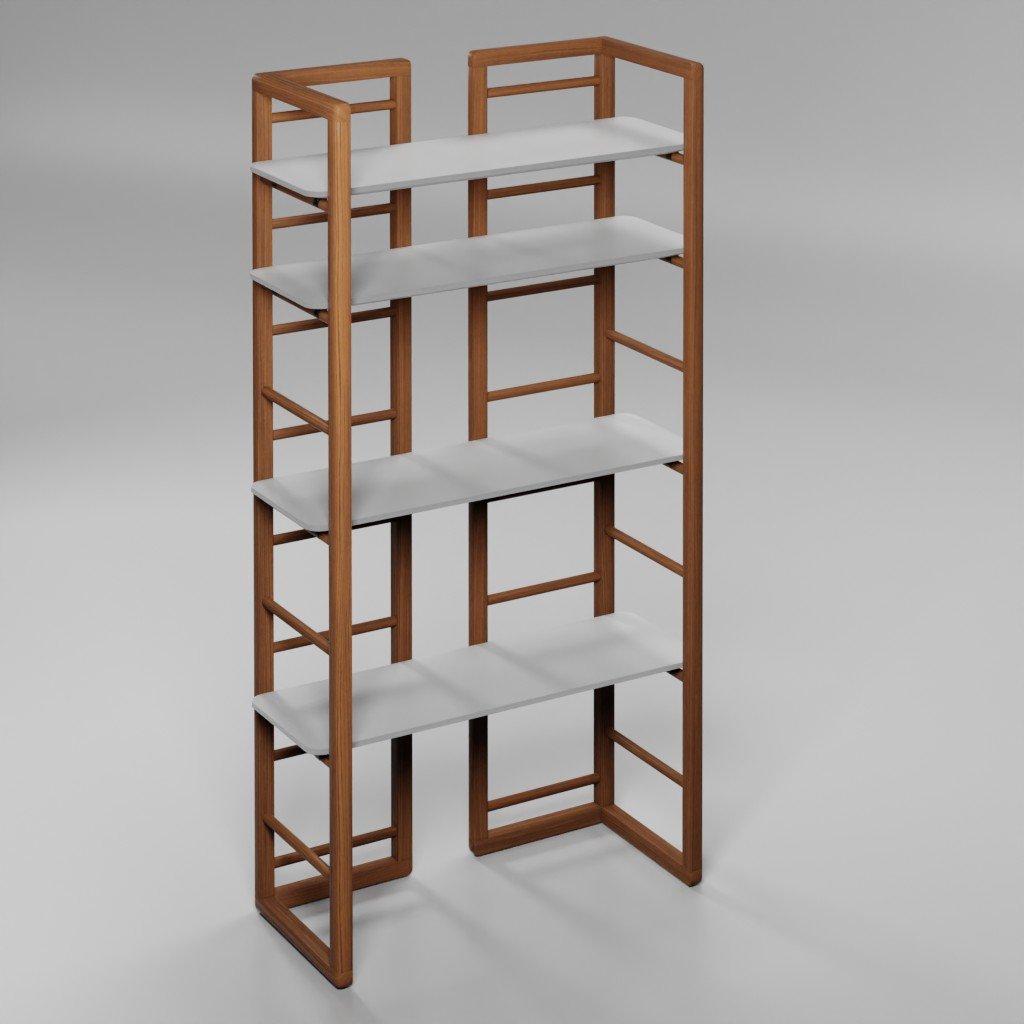 Decorative bookcase | FREE 3D Bookcase models | BlenderKit
