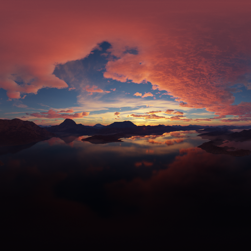 BlenderKit | Download the FREE Aerial Landscape Dramatic Sunset hdr
