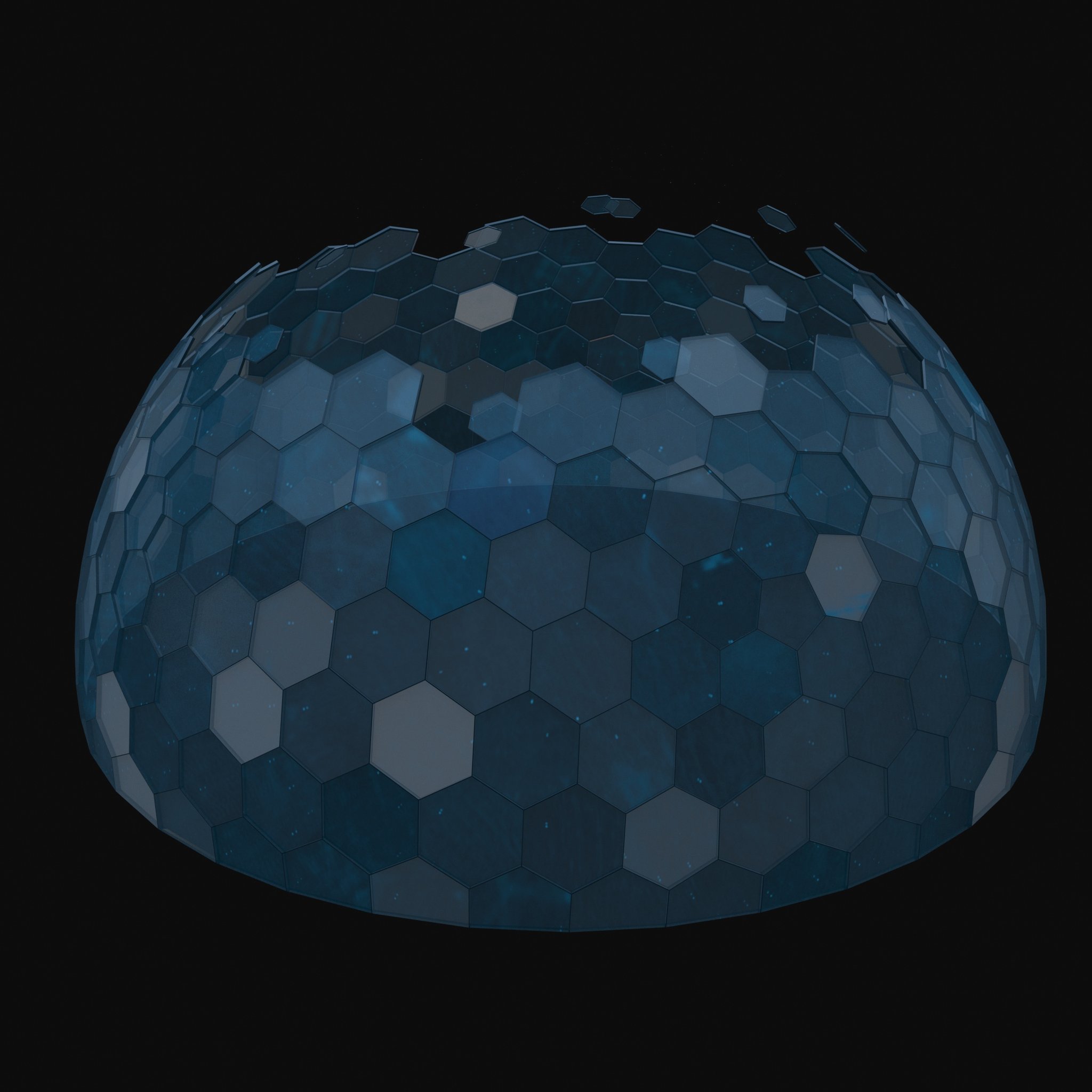 Hex Shield Animation 1 | Technical models | BlenderKit