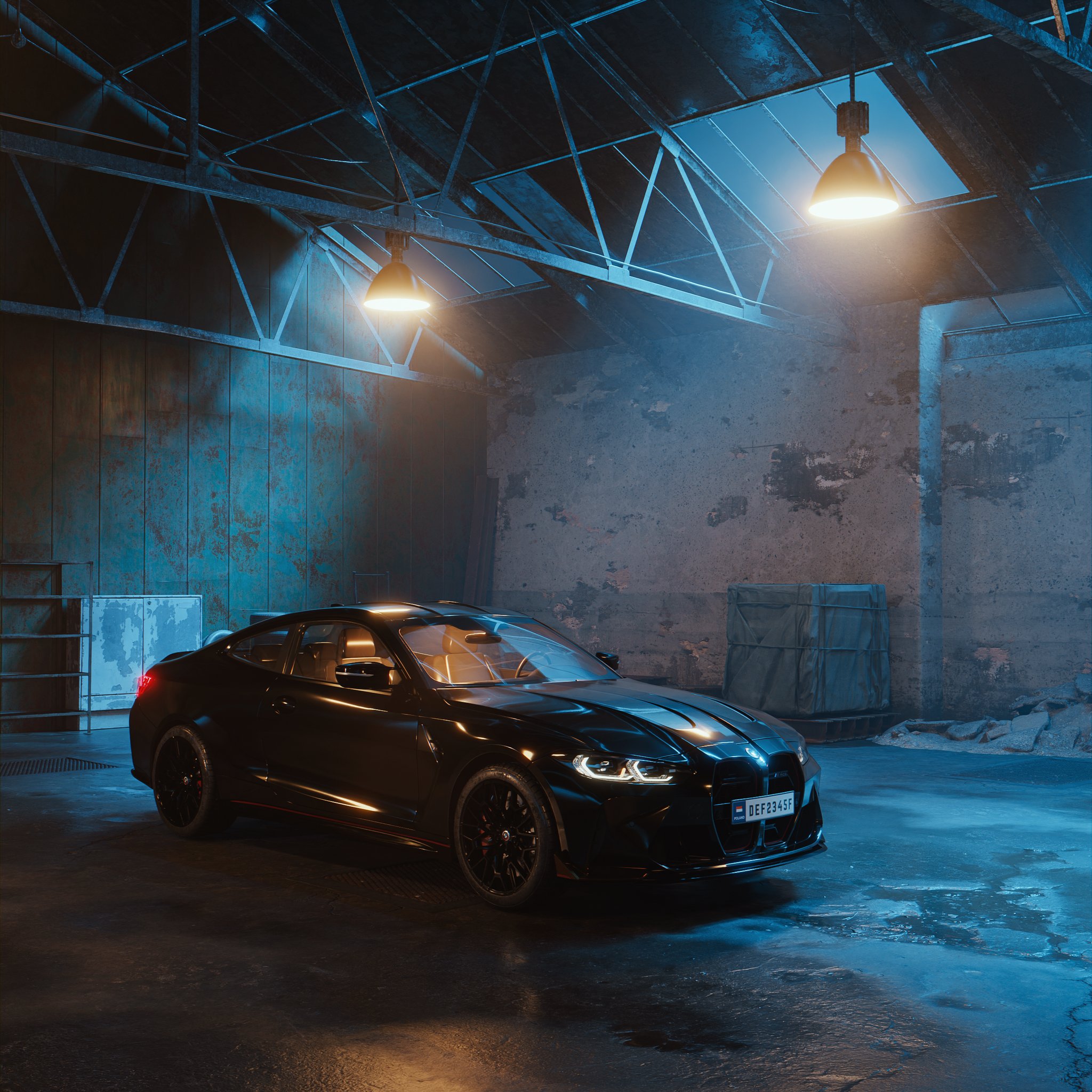 The cinematic scene car | Rural scenes | BlenderKit