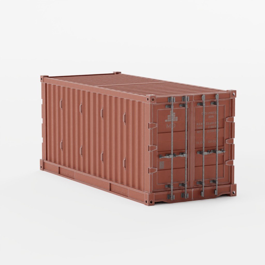 Container Semi-new | FREE Containers models | BlenderKit