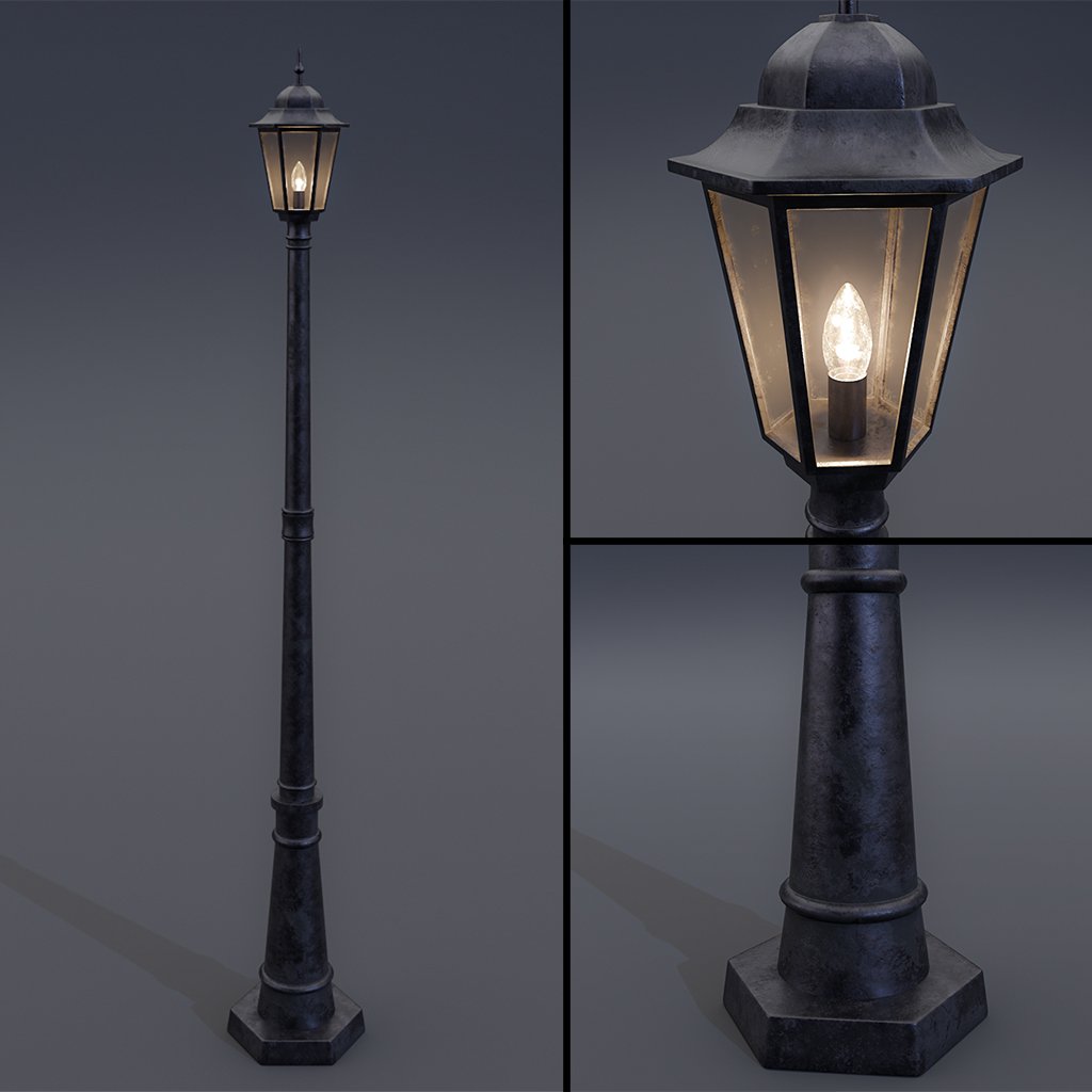 BlenderKit | Download the Classic Lamp Post model