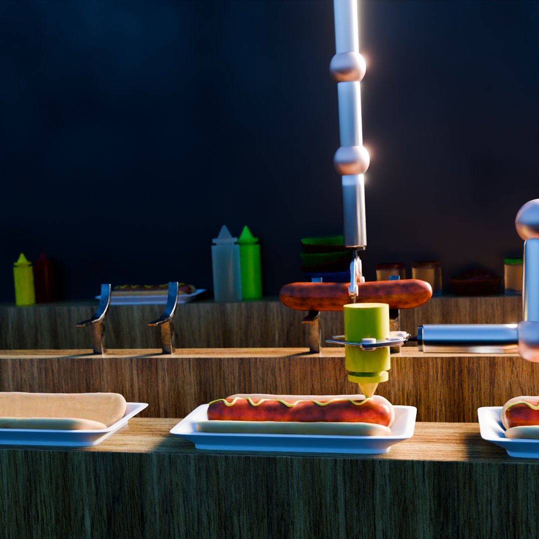Efficient Hot Dog Machine Loop | Background scenes | BlenderKit