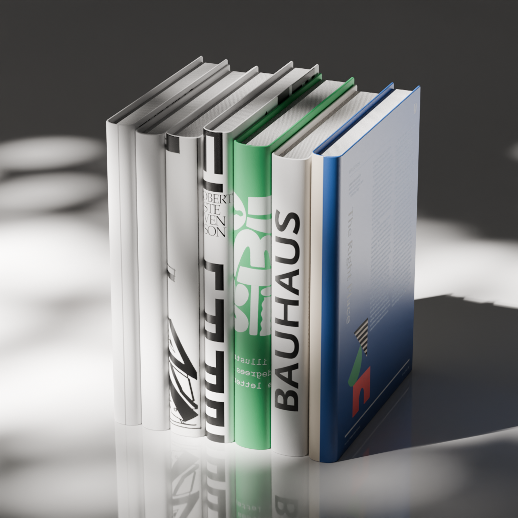 Assorted of Design Book Set | Books models | BlenderKit