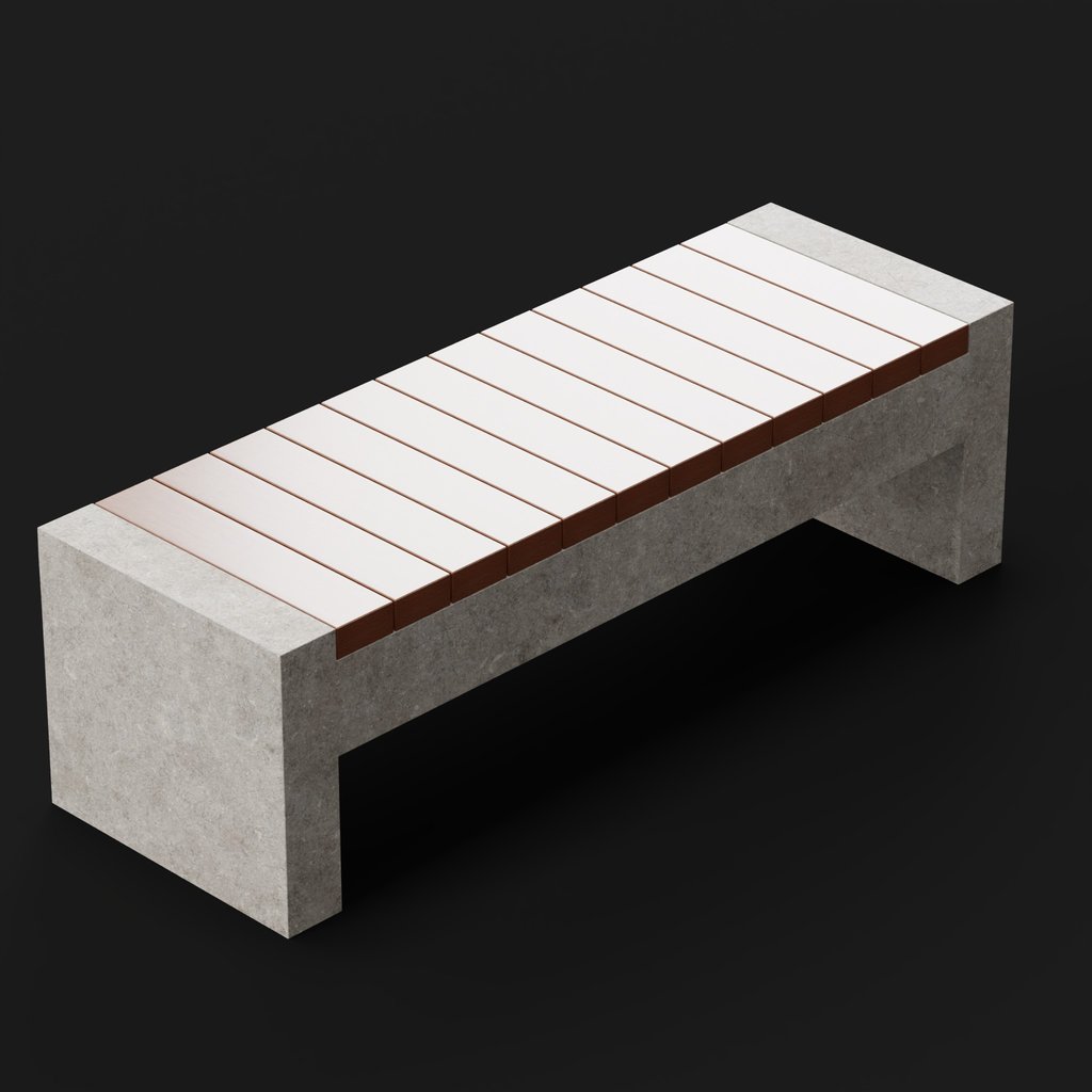 Street bench | FREE Benches models | BlenderKit