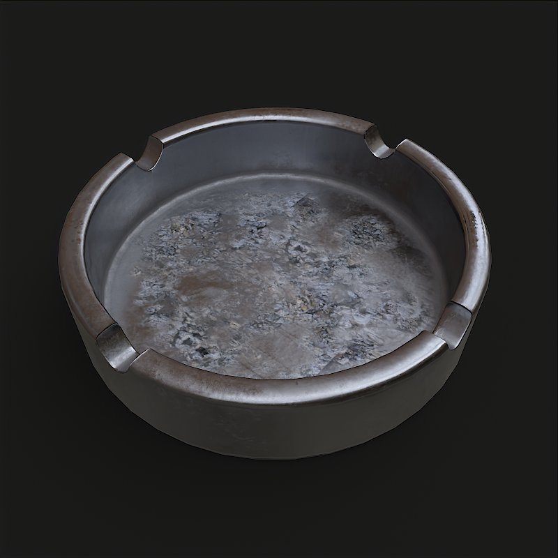 Metallic Ashtray Set | Restaurant / Bar models | BlenderKit