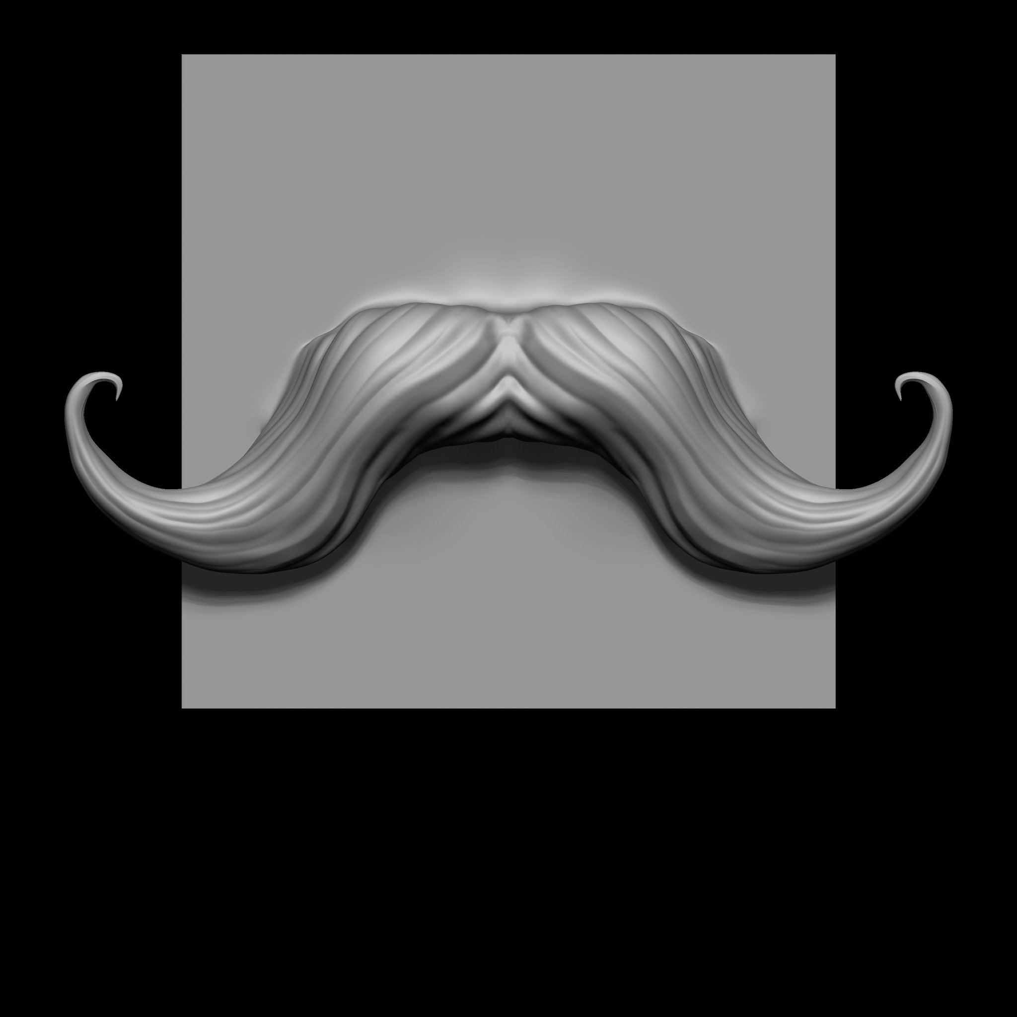 NS Stylized handlebar mustache curved | Human Hair & Nails brushes ...