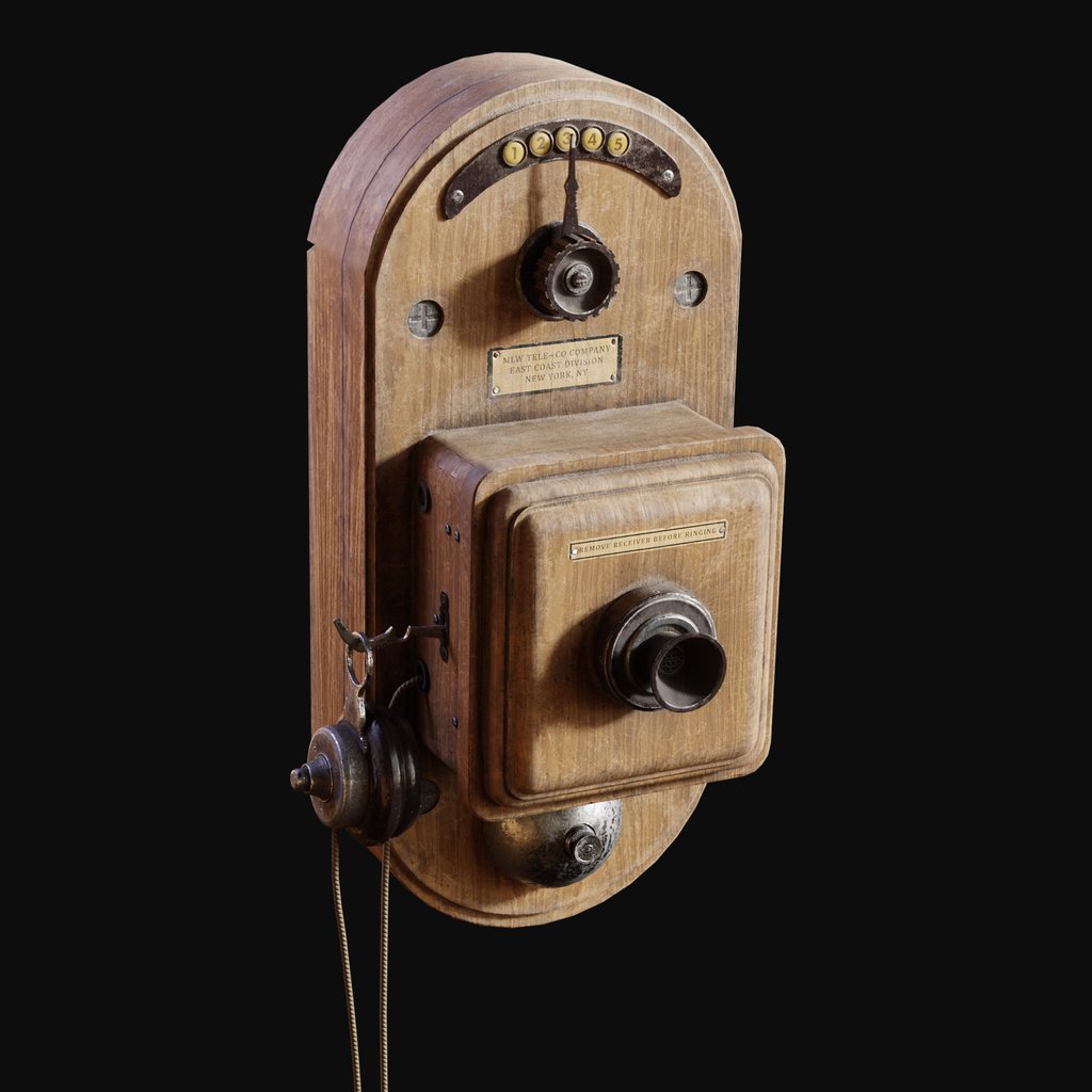 1920 Intercom Wall Telephone | Audio Devices models | BlenderKit
