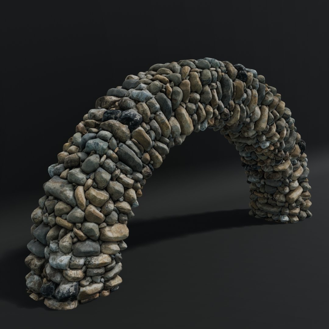 Stone Arch River Boulder | Buildings models | BlenderKit