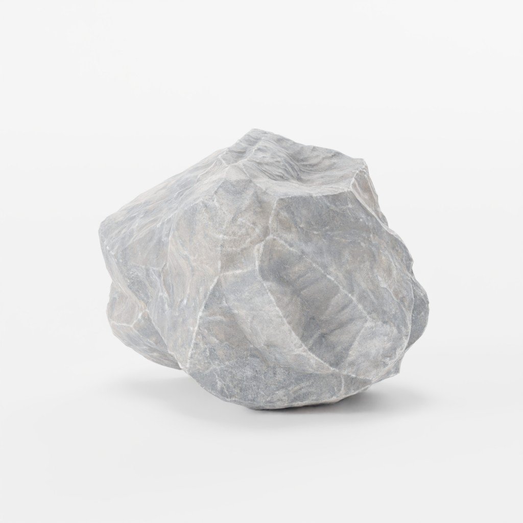 Sharp Grey Rock Boulder - 5 | Terrains models | BlenderKit