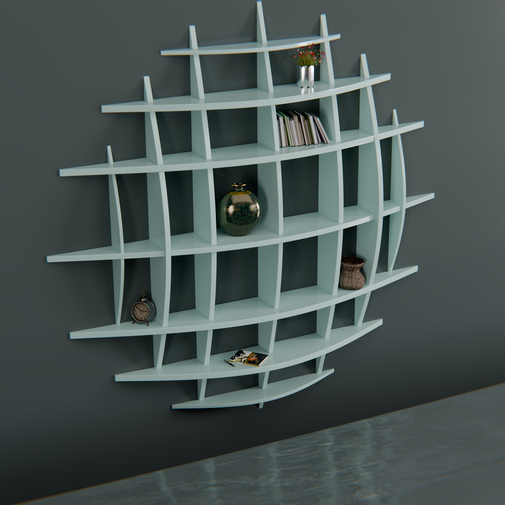 Circular BookCase Shelf | FREE Bookcases models | BlenderKit