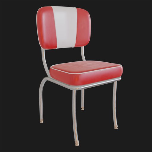Retro Diner Chair A | Chairs models | BlenderKit