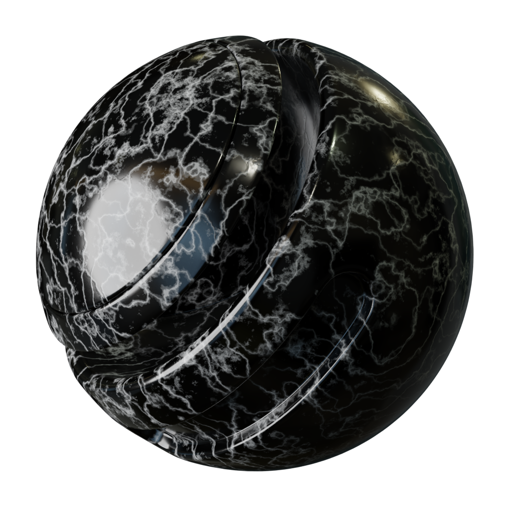 Midnight Lightning Marble | FREE marble materials | BlenderKit