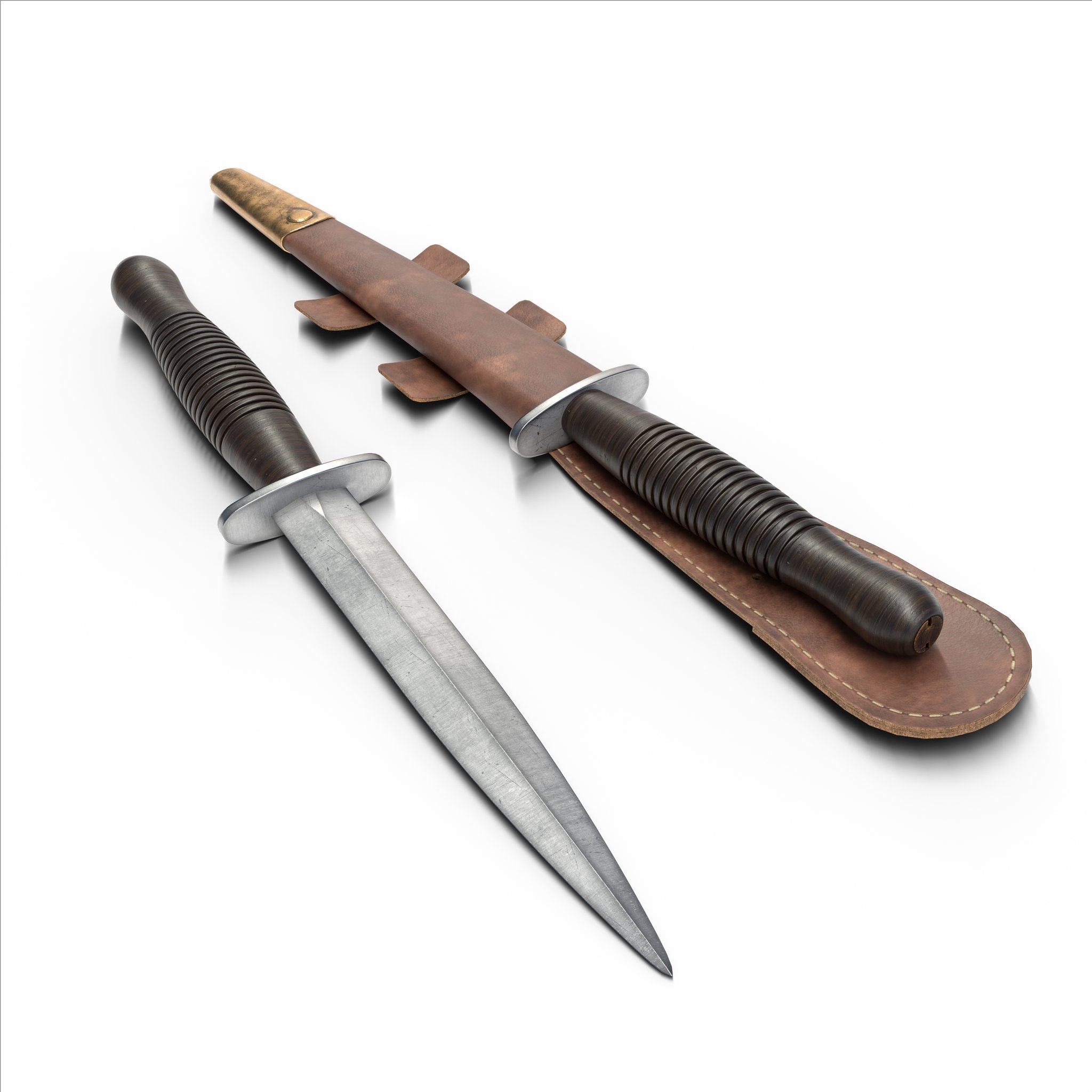 Fairbairn knife | Historical Weapons models | BlenderKit