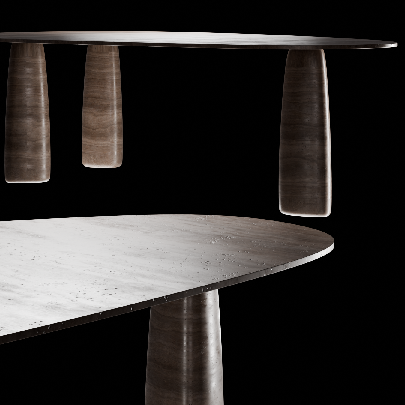 Poliform Monolith Dining Table 2 | FREE Tables models | BlenderKit
