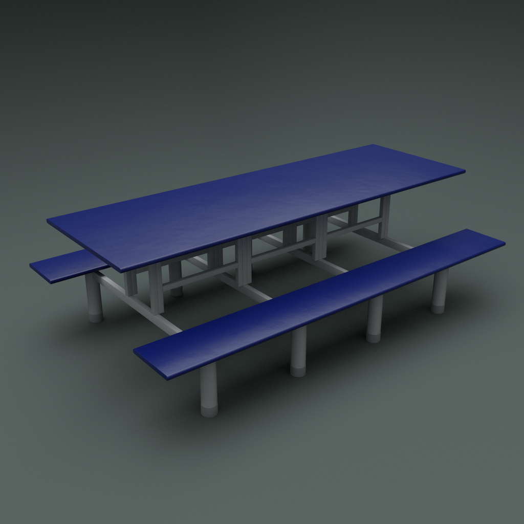 Cafeteria table | FREE Architecture models | Blendkit