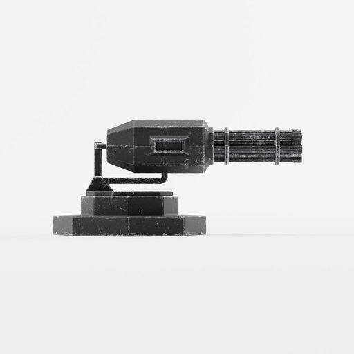 Minigun turret | FREE Modern Weapons models | BlenderKit