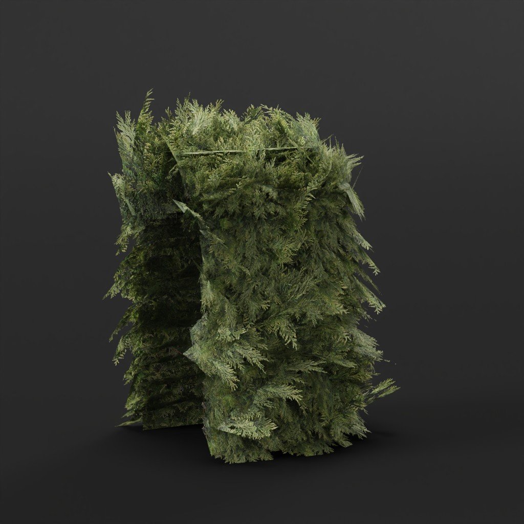 Red Cedar Bush Corner End Variation | Outdoor Plants models | BlenderKit