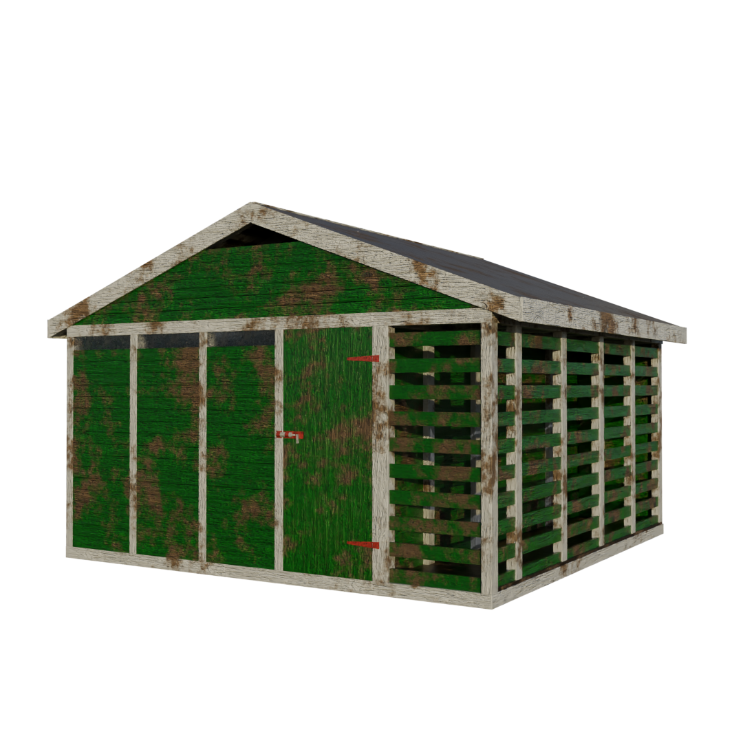Shed 1 | FREE Private Buildings models | BlenderKit