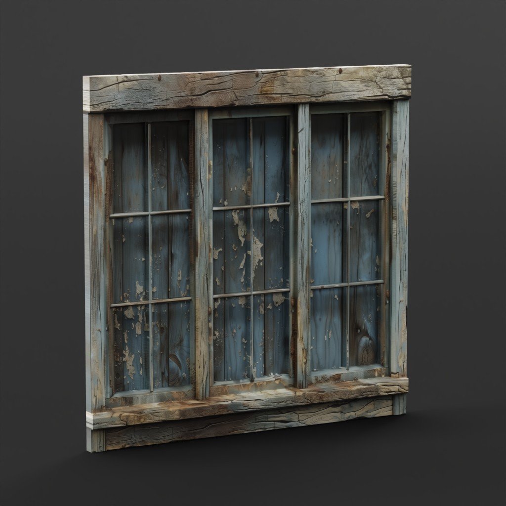 Old window - T - 126 | Windows models | BlenderKit