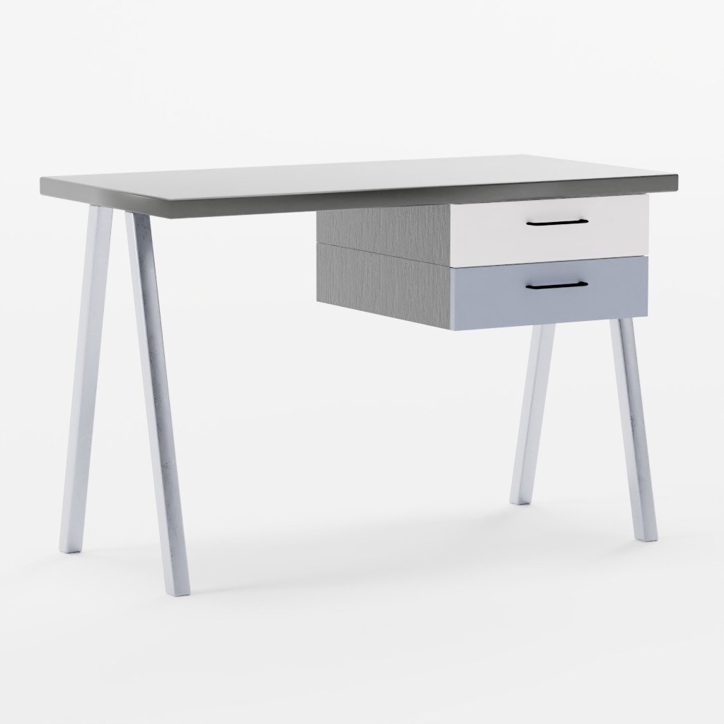 Twain study table | Tables models | BlenderKit