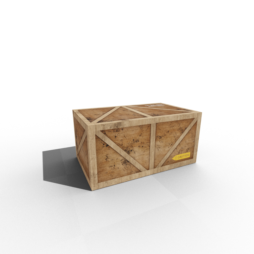 Wooden Box - Low poly | Containers models | BlenderKit
