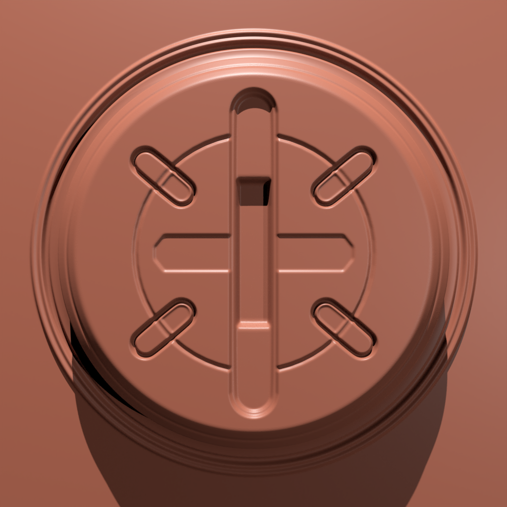 Sci-Fi Cannister Cap Brush 01 | FREE Sci-Fi brushes | BlenderKit