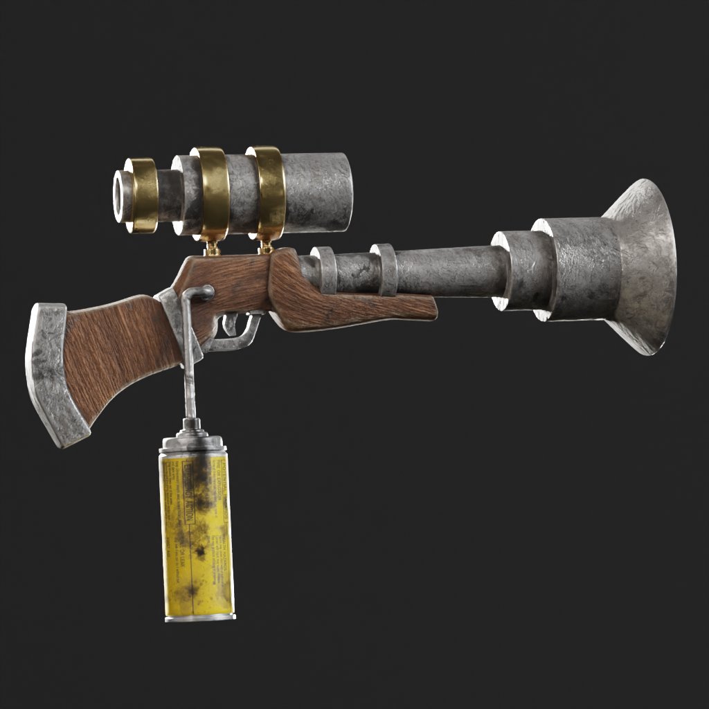Stylized Pump Gun | Modern Weapons models | BlenderKit