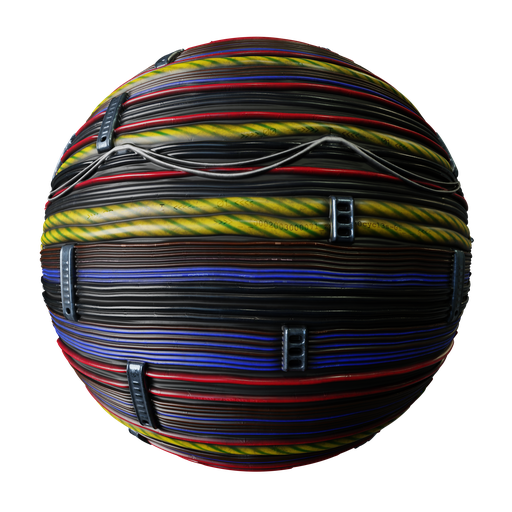 Colored cables | FREE tech materials | BlenderKit