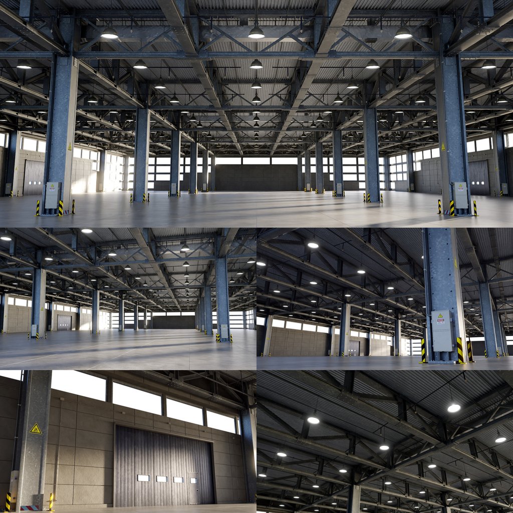Modern Warehouse | Industrial scenes | BlenderKit