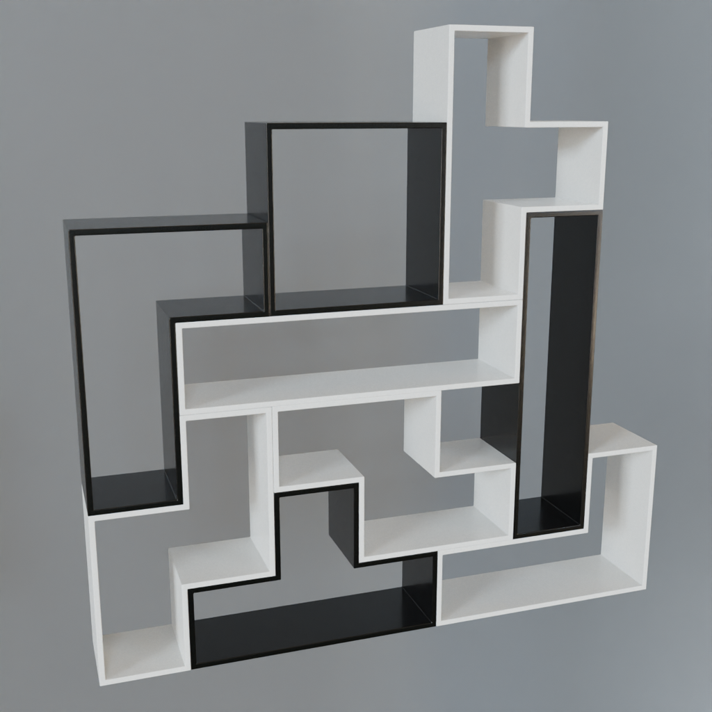 BlenderKit | Download the FREE Modern tetris shelf model