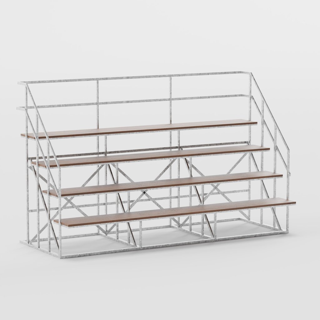 Bleacher | FREE Benches models | BlenderKit