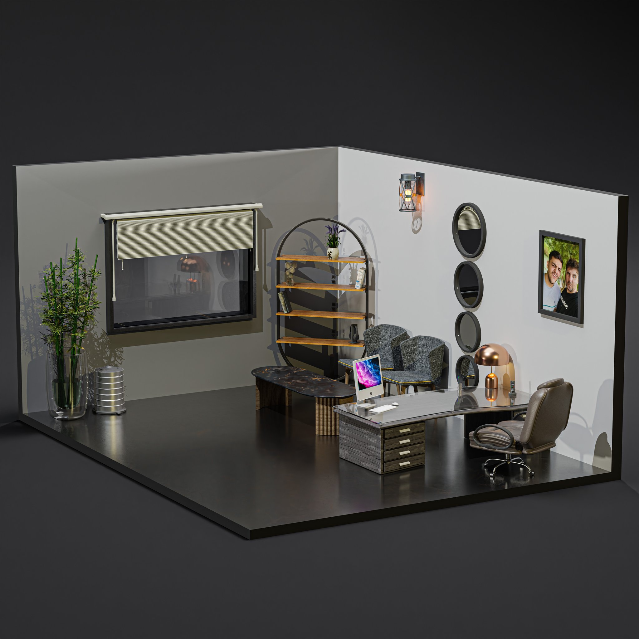 Animated office scene | Interior scenes | BlenderKit