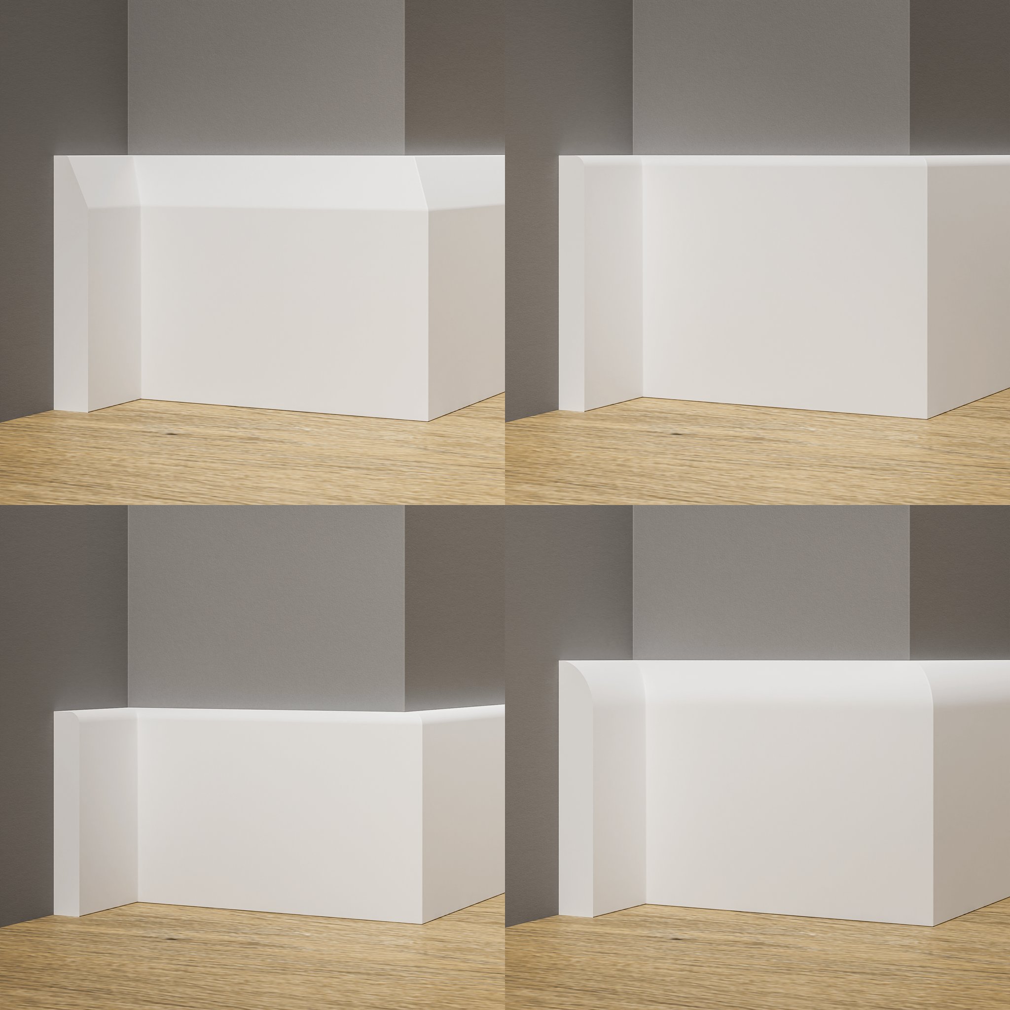 Baseboard Modern Set | Molding / Carving models | BlenderKit