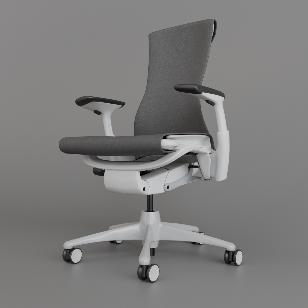HM Embody Chair White/Black | Desk Chairs models | BlenderKit