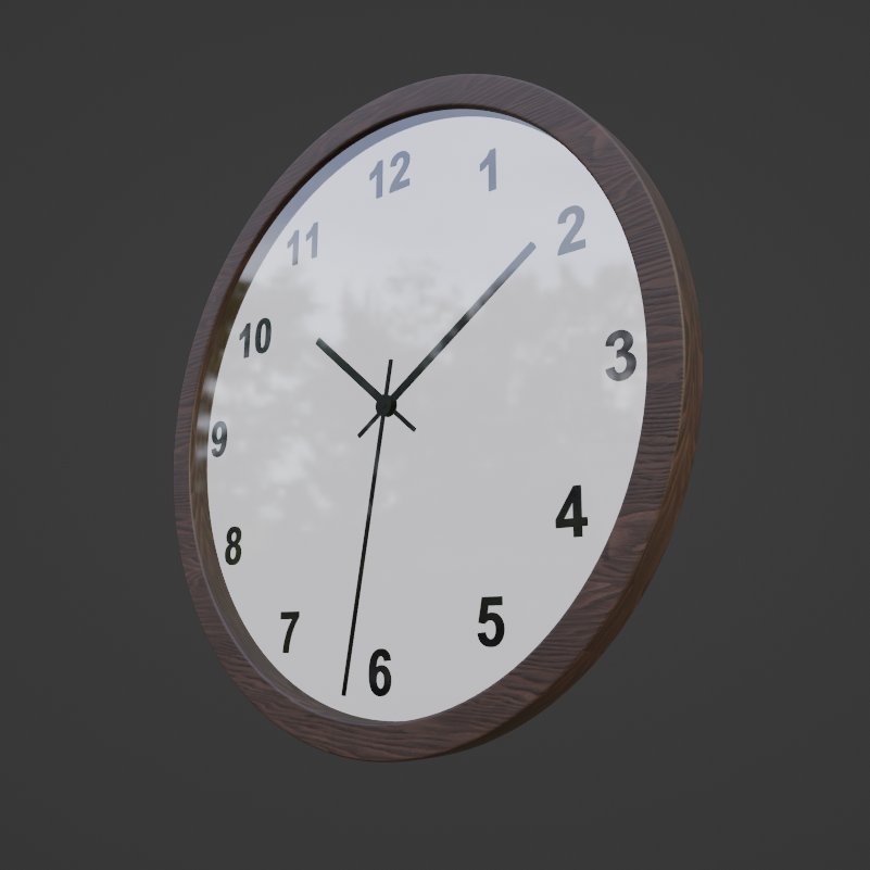 Round wall clock | FREE Clocks models | BlenderKit