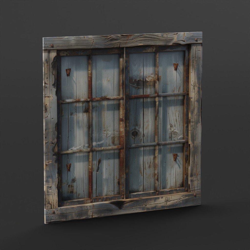 Old window - T - 84 | Windows models | BlenderKit