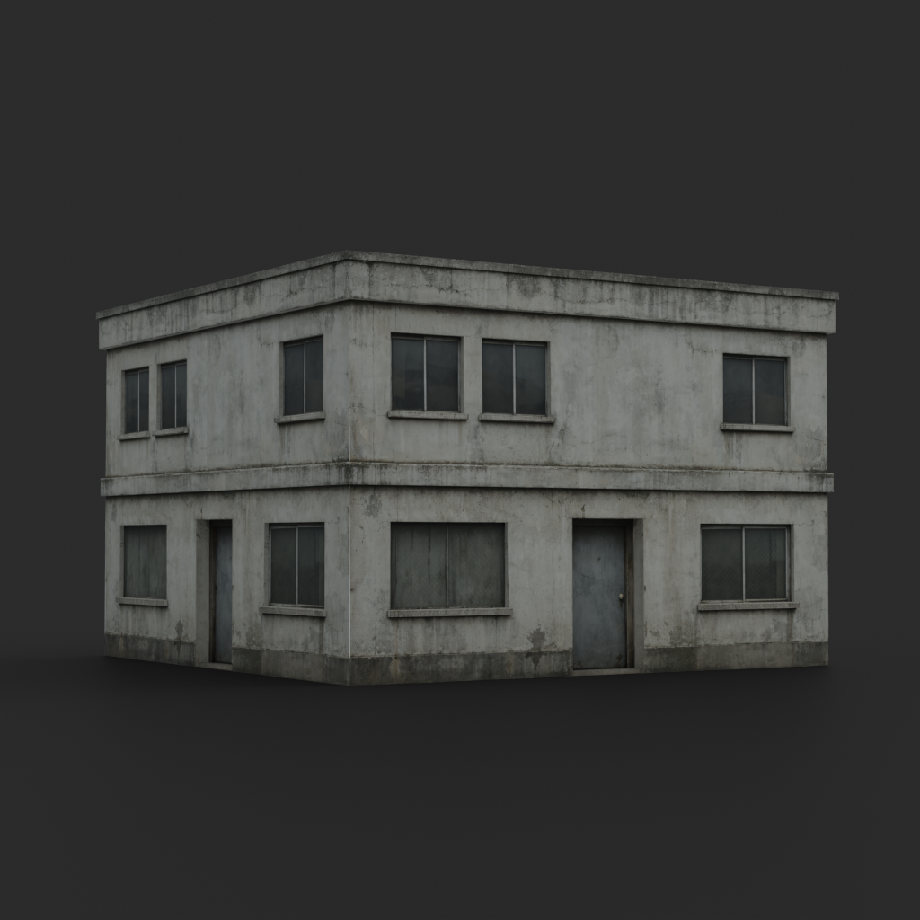 Derelict Concrete Building | FREE Historic Buildings models | BlenderKit