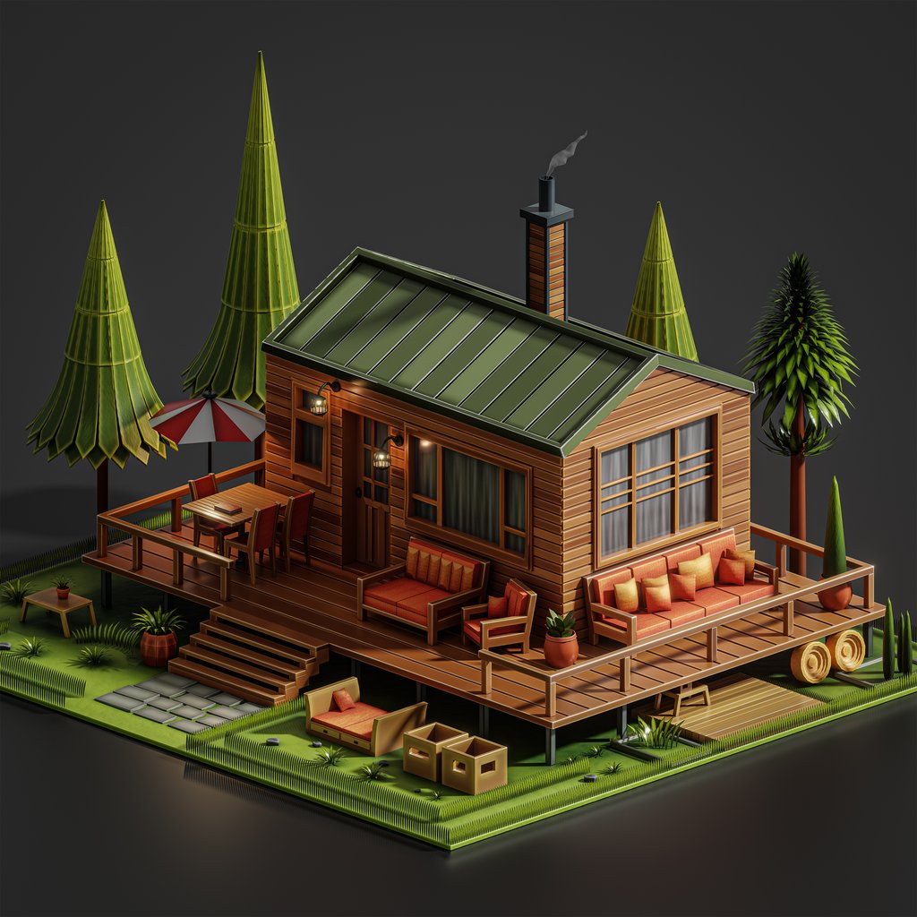 Low Poly Street Pack | FREE Architectural Scenes models | BlenderKit