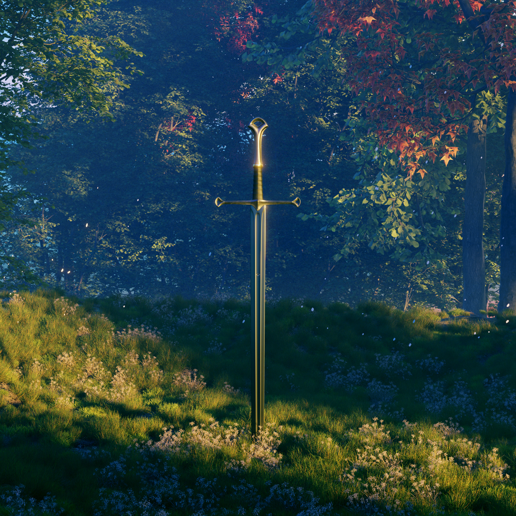 BlenderKit | Download the Sword scene