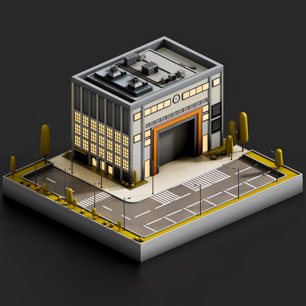 BlenderKit | Download the Distribution center model