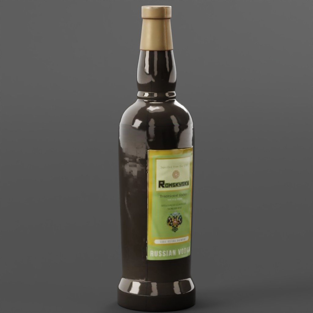 Russian Vodka Bottle | Kitchen Furniture models | BlenderKit