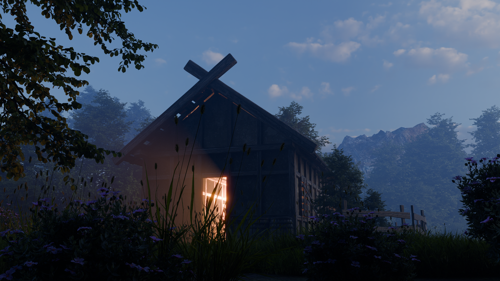 Forest Cabin animation | FREE Nature scenes | BlenderKit