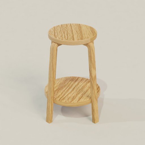 Wooden Stool | FREE Chairs models | BlenderKit