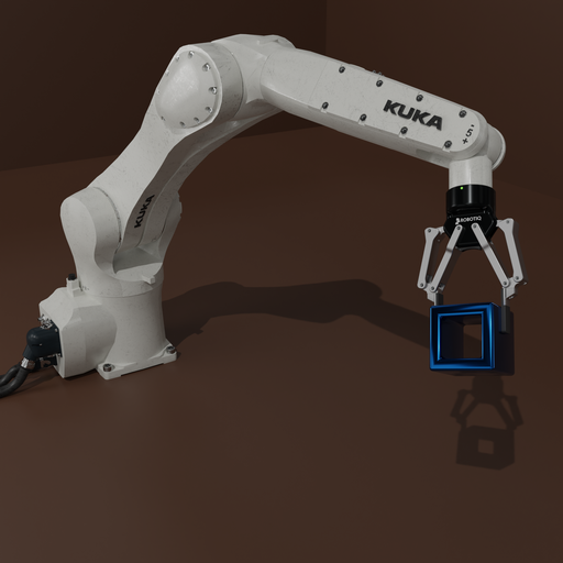 Robot KUKA Agilus 10 Robotiq Rig | FREE Robotics models | BlenderKit